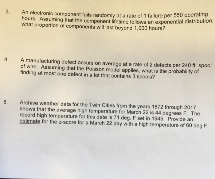 Solved 3. An electronic component fails randomly at a rate | Chegg.com Solved 3. An electronic component fails randomly at a rate | Chegg.com