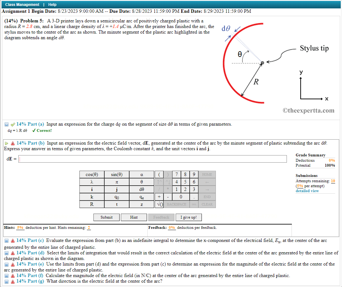 Solved (14\%) Problem 5: A 3-D printer lays down a | Chegg.com