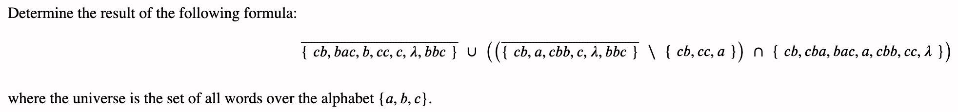 Solved Complement Determine the result of the following | Chegg.com