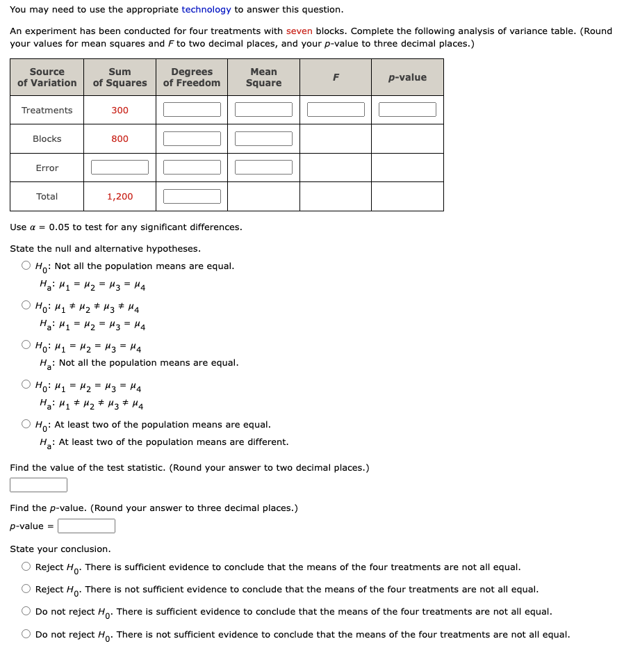 Solved An experiment has been conducted for four treatments | Chegg.com