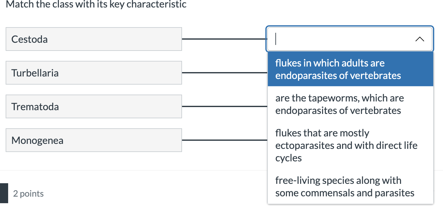 Solved Match the class with its key characteristic | Chegg.com
