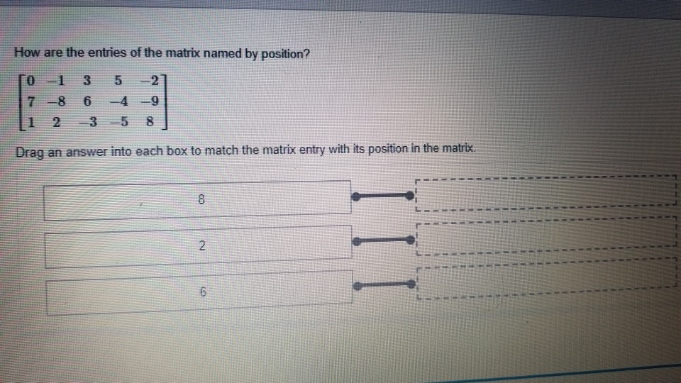 Solved How Are The Entries Of The Matrix Named By Position 