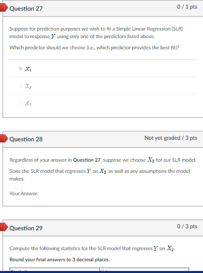 Solved (For Questions 27-31) Below are summary statistics, | Chegg.com