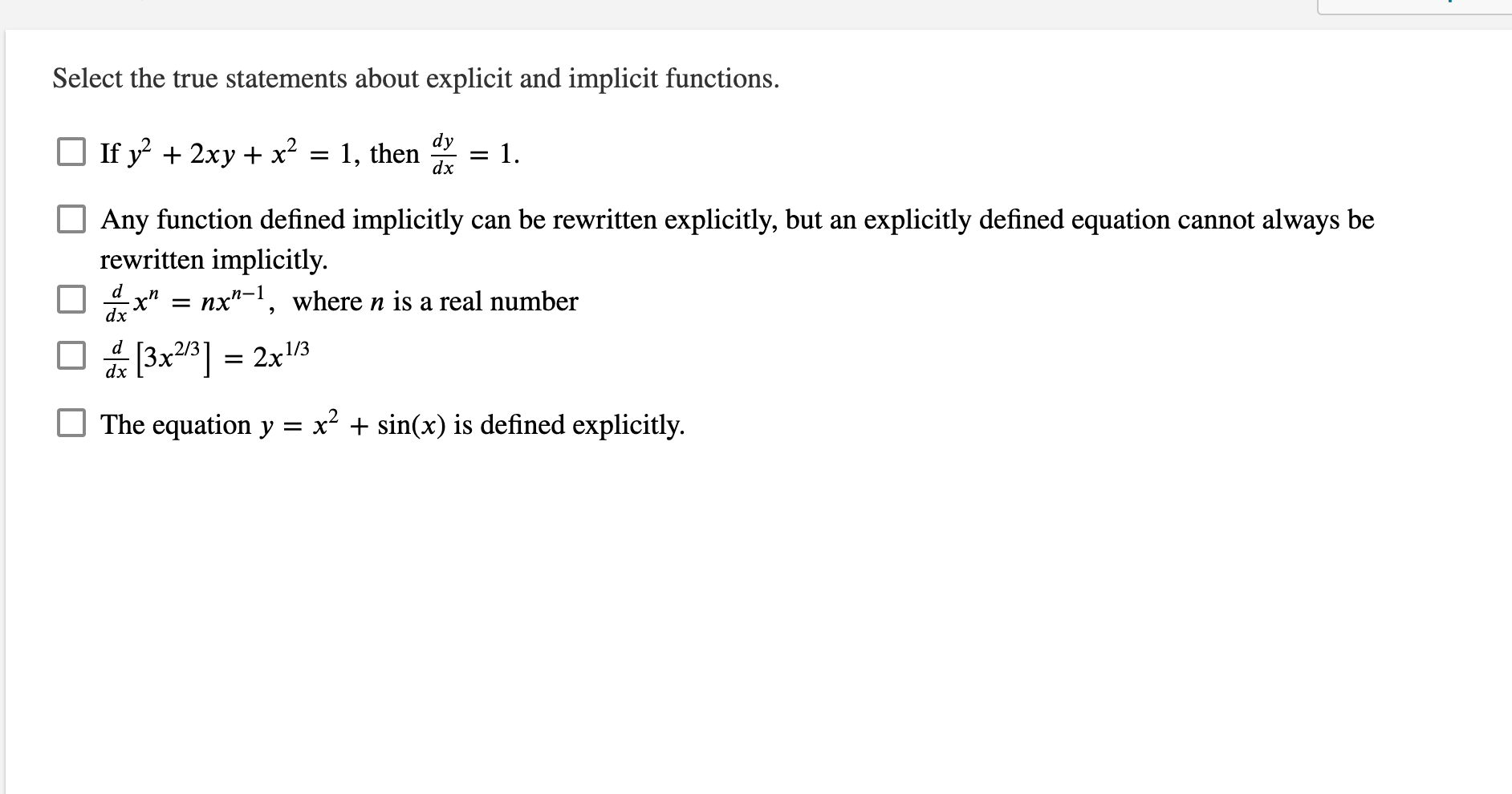 Solved Select the true statements about explicit and | Chegg.com