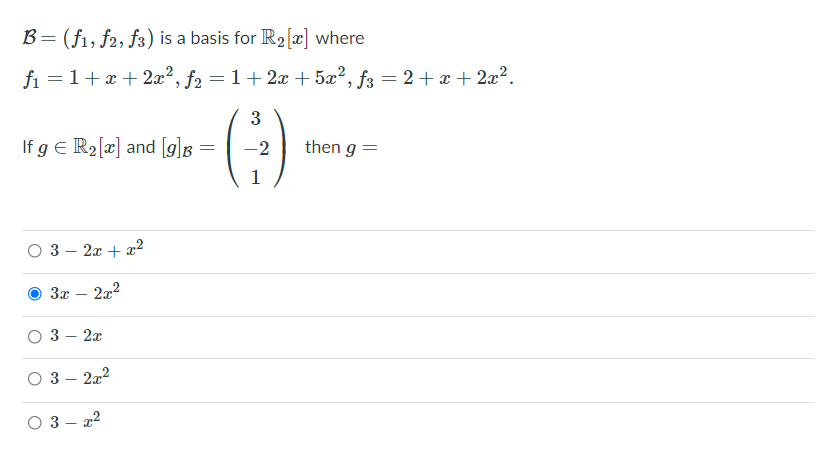 Solved B= (v1, V2, V3) is a basis of a vector space V and | Chegg.com
