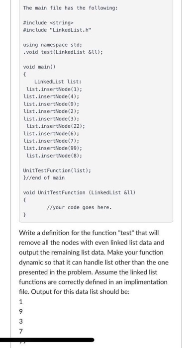 Solved Following Class Typedef Int Datatype Struct Node 4901