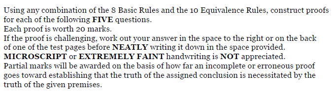 Solved Using any combination of the 8 Basic Rules and the 10 | Chegg.com