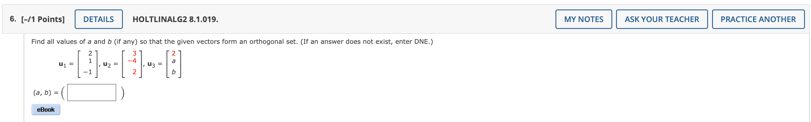 Solved Find all values of a and b (if any) so that the given | Chegg.com