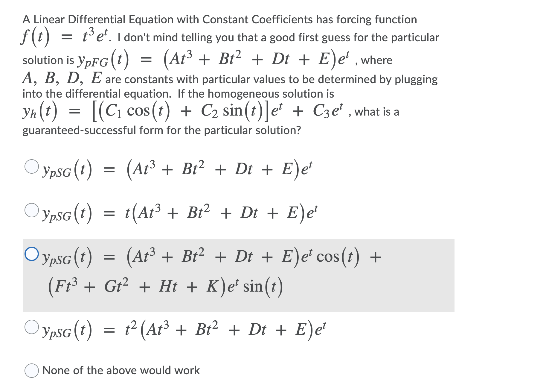 Solved A Linear Differential Equation with Constant | Chegg.com