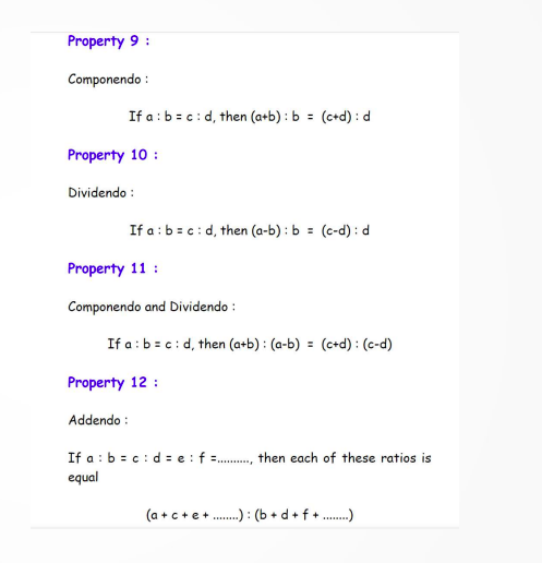 Solved Property 9 : Componendo : If a : buc:d, then (a+b): b | Chegg.com