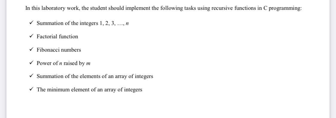 Solved In this laboratory work, the student should implement | Chegg.com