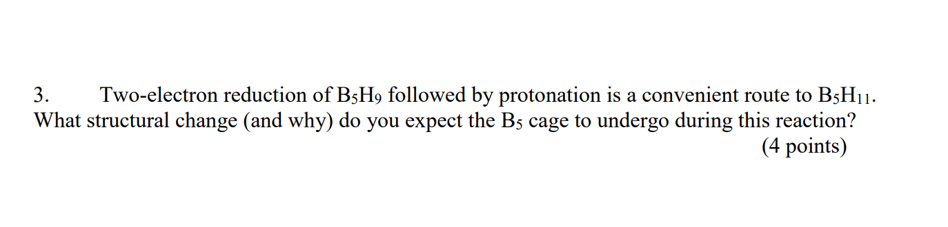 Solved 3. Two-electron reduction of BsH, followed by | Chegg.com