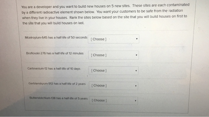 Solved You are a developer and you want to build new houses | Chegg.com