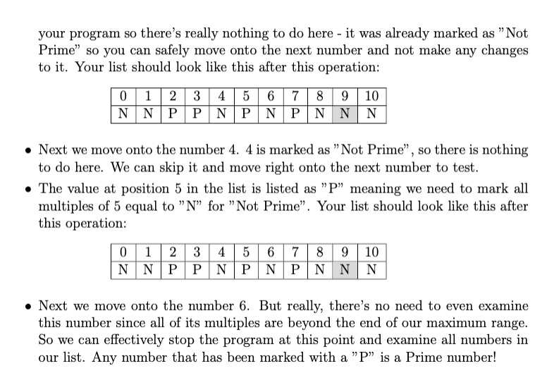 Solved 1 Part 1 Sieve Of Eratosthenes Finding All Prime 