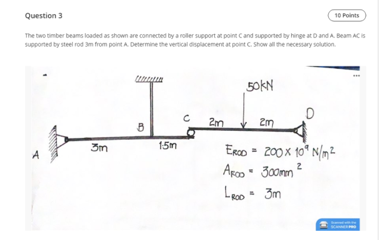Solved Question 3 10 Points The two timber beams loaded as | Chegg.com