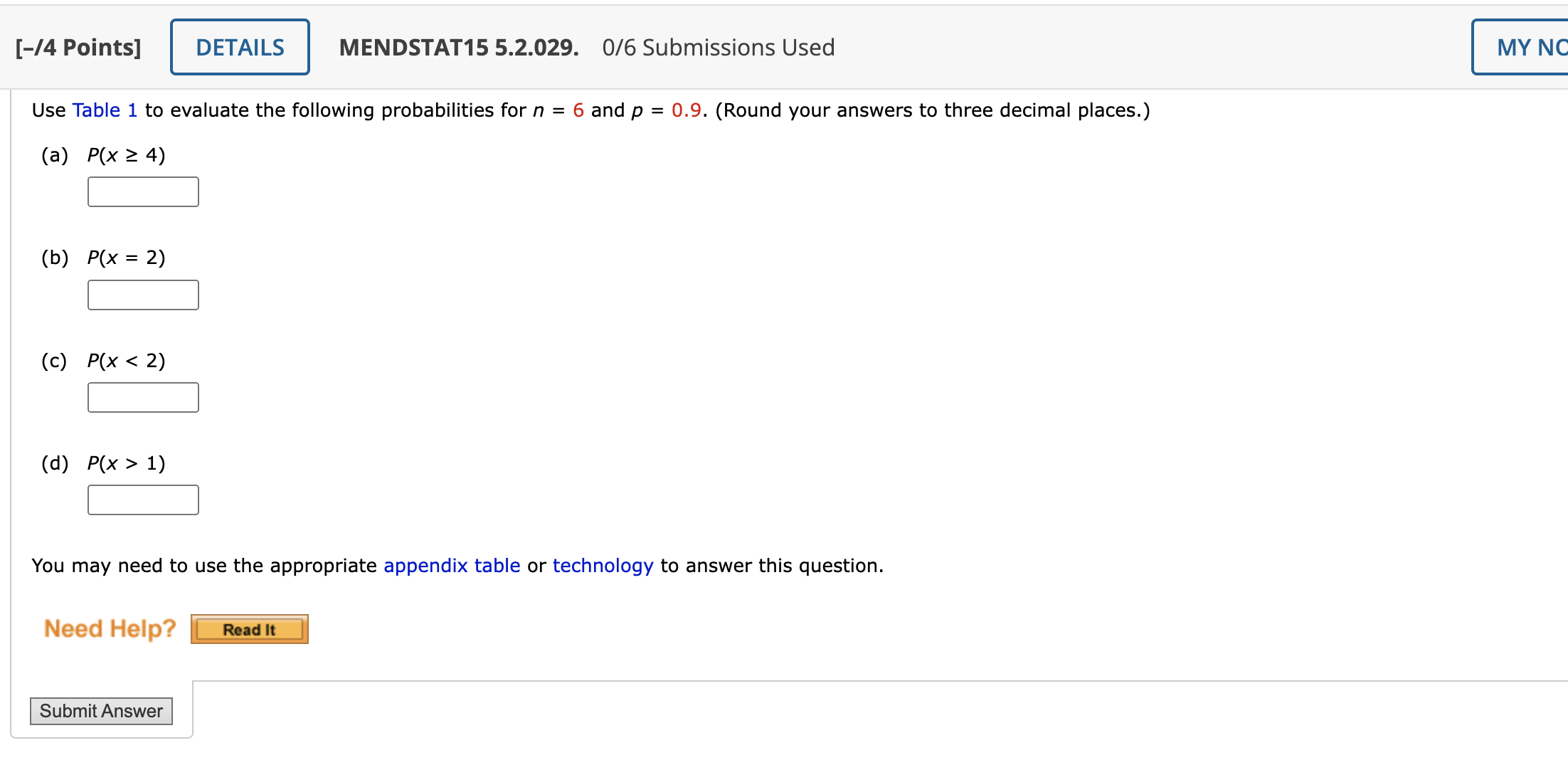 Solved Use Table 1 to evaluate the following probabilities | Chegg.com