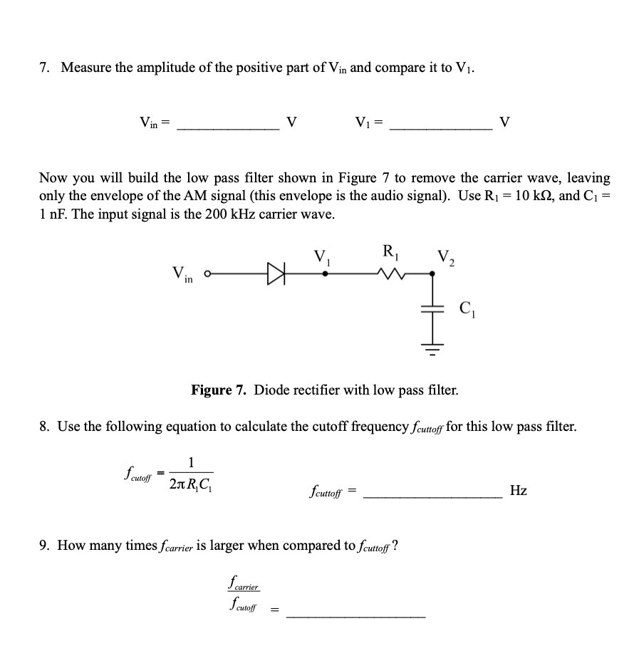 Solved Part B: AM Receiver Circuit You will build and | Chegg.com