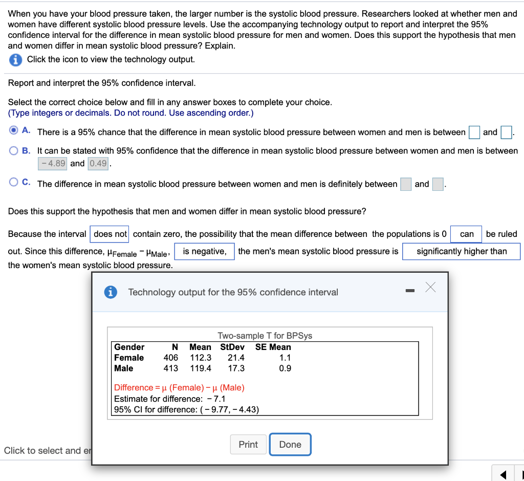 Solved When you have your blood pressure taken, the larger | Chegg.com
