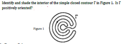 Solved Identify and shade the interior of the simple closed | Chegg.com