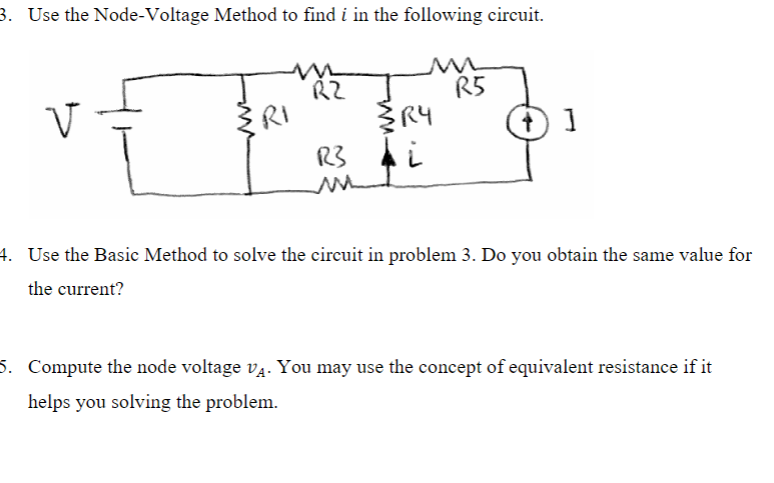 Use the Node-Voltage Method to find i in the | Chegg.com