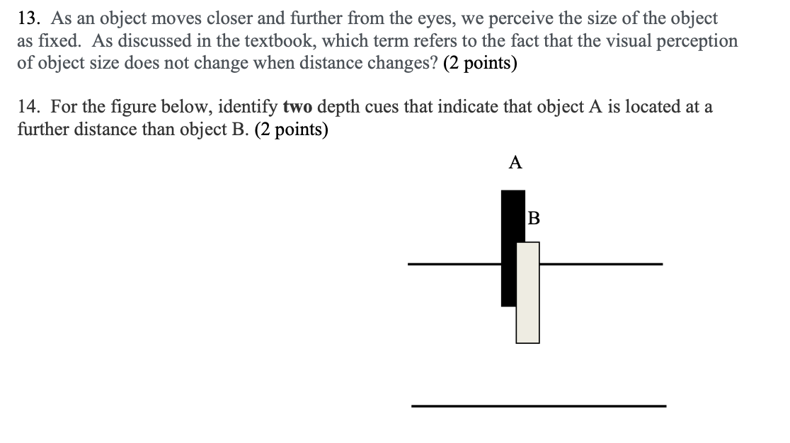 Solved 13. As an object moves closer and further from the | Chegg.com