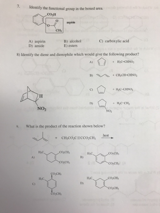 Solved 7. Identify the functional group in the boxed area. | Chegg.com