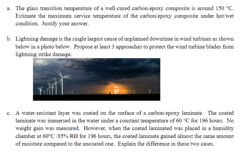 Solved a. ﻿The glass transition temperature of a well-cured | Chegg.com