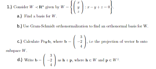 Solved 2 1.) Consider W | Chegg.com