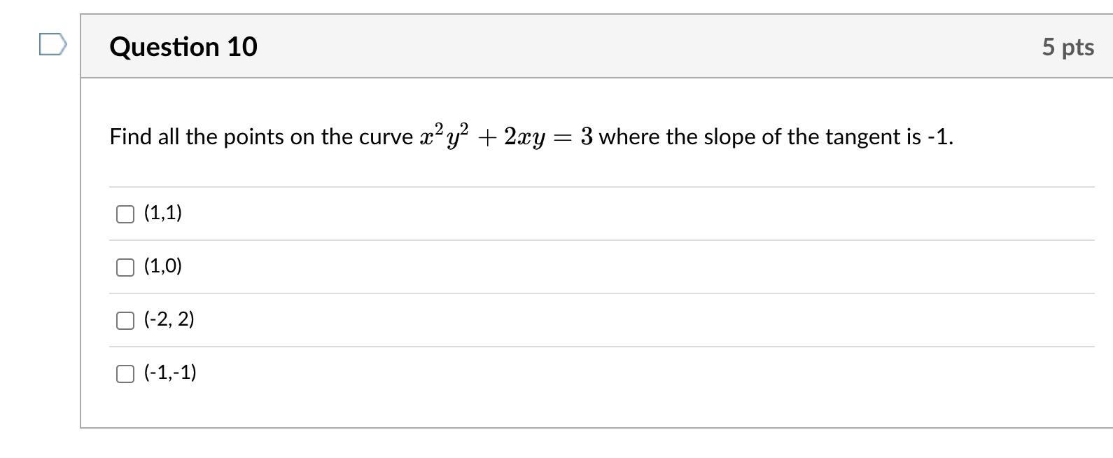 Solved Find all the points on the curve x2y2+2xy=3 where the | Chegg.com