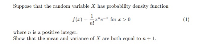 Solved Suppose that the random variable \\( X \\) has | Chegg.com