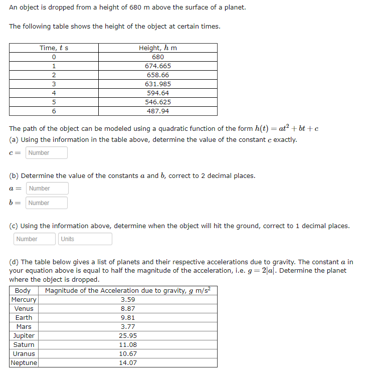 Solved An object is dropped from a height of 680 m above the | Chegg.com