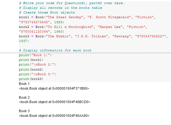 Solved 1. Write a class named Book that represents | Chegg.com