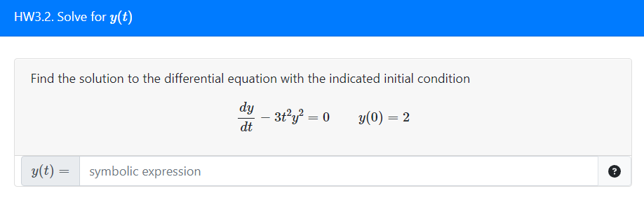 Solved Find the solution to the differential equation with | Chegg.com