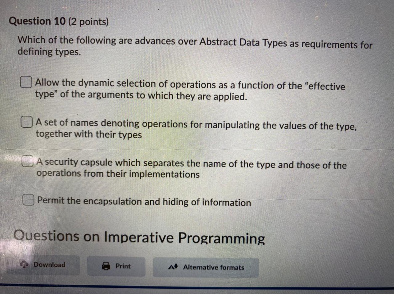 Solved Question 10 (2 points) Which of the following are | Chegg.com