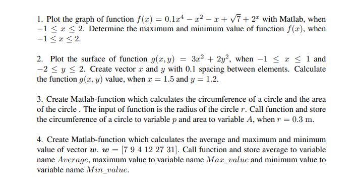 Solved 1. Plot the graph of function f(x)=0.1x4−x2−x+7+2x | Chegg.com