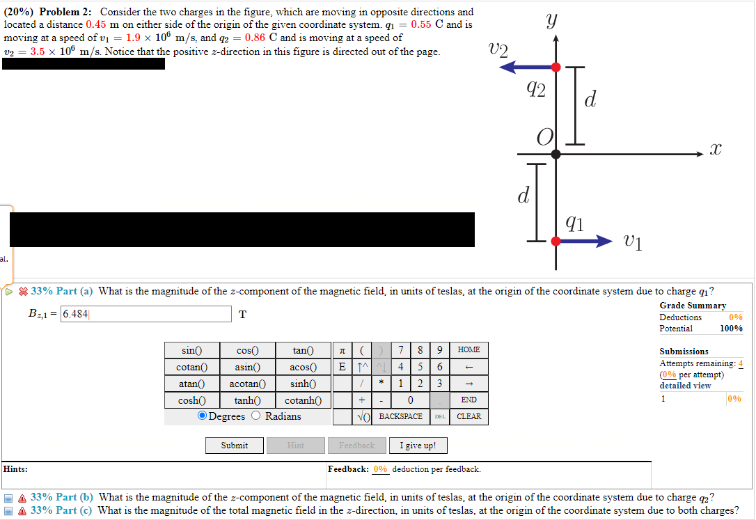 Solved 33% ﻿Part (a) ﻿What is the magnitude of the | Chegg.com