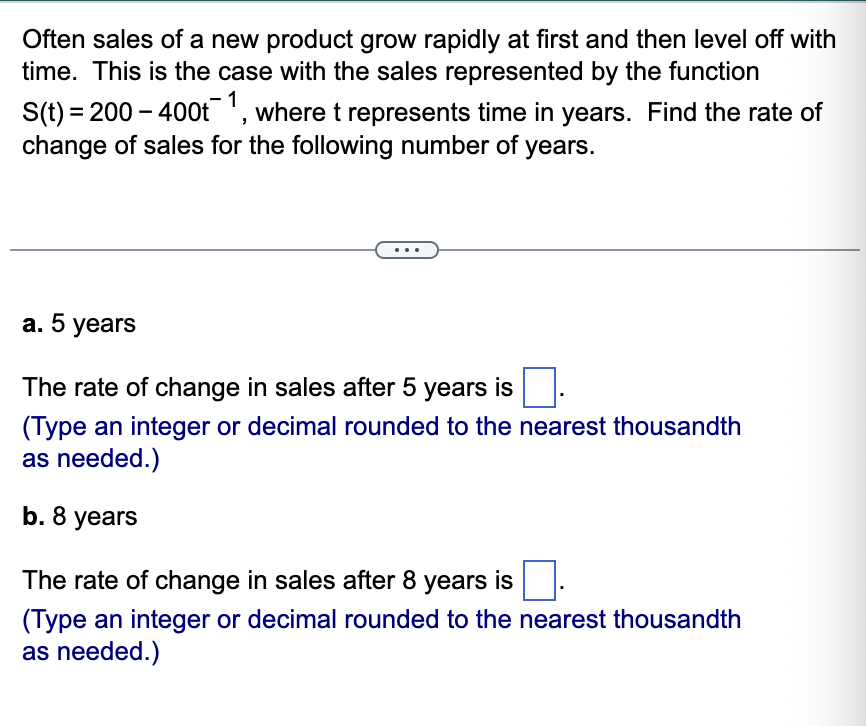 Solved Often sales of a new product grow rapidly at first | Chegg.com