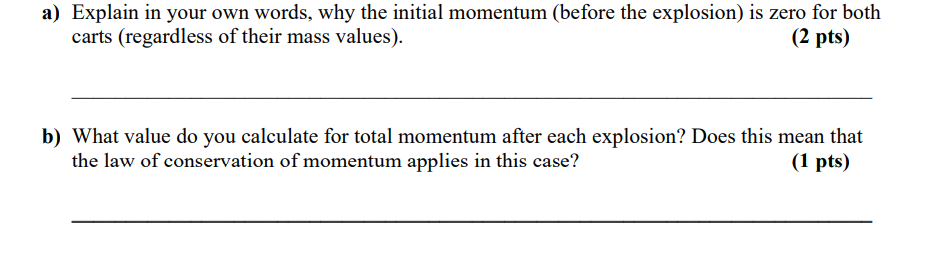 A Explain In Your Own Words Why The Initial