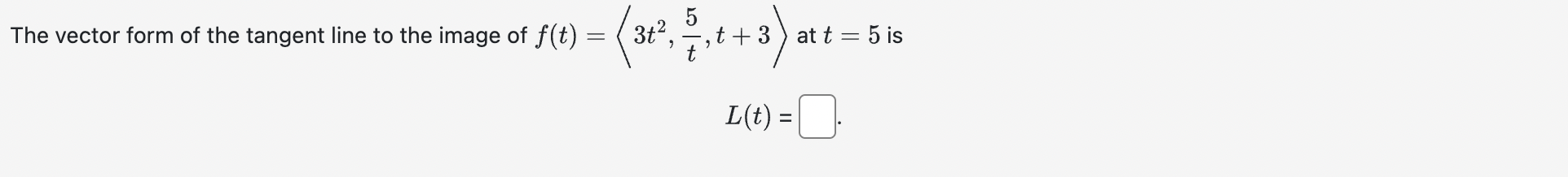 Solved The vector form of the tangent line to the image of | Chegg.com