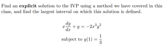 Solved Find an explicit solution to the IVP using a method | Chegg.com