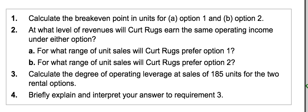 Solved %E3-17 (book/static) Question Help Curt Rugs is | Chegg.com