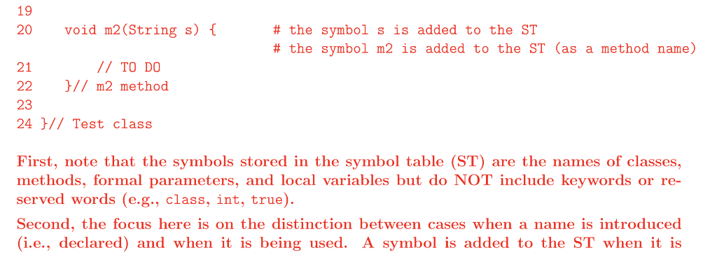 The symbol table algorithms for a compiler are | Chegg.com