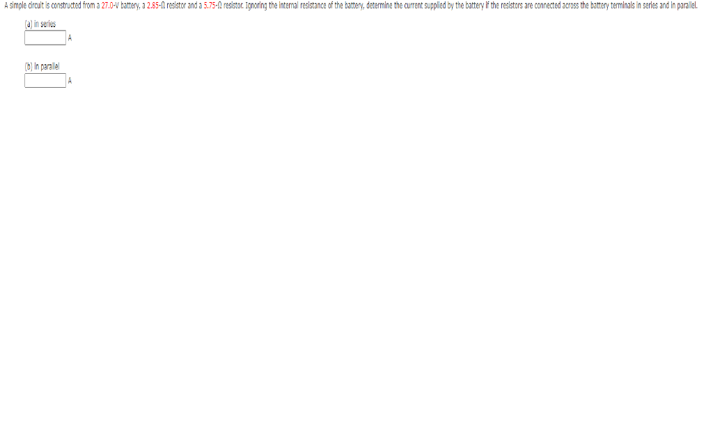 Solved A simple dircut: is constructed from a 27.0-V | Chegg.com