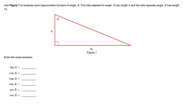 Solved Use Figure 1 to evaluate each trigonometric function | Chegg.com