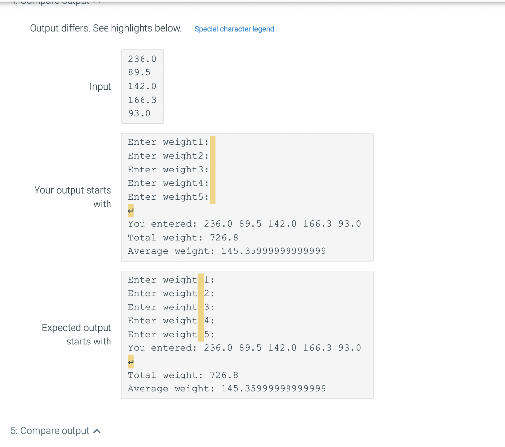 Solved (1) Prompt the user to enter five numbers, being five | Chegg.com