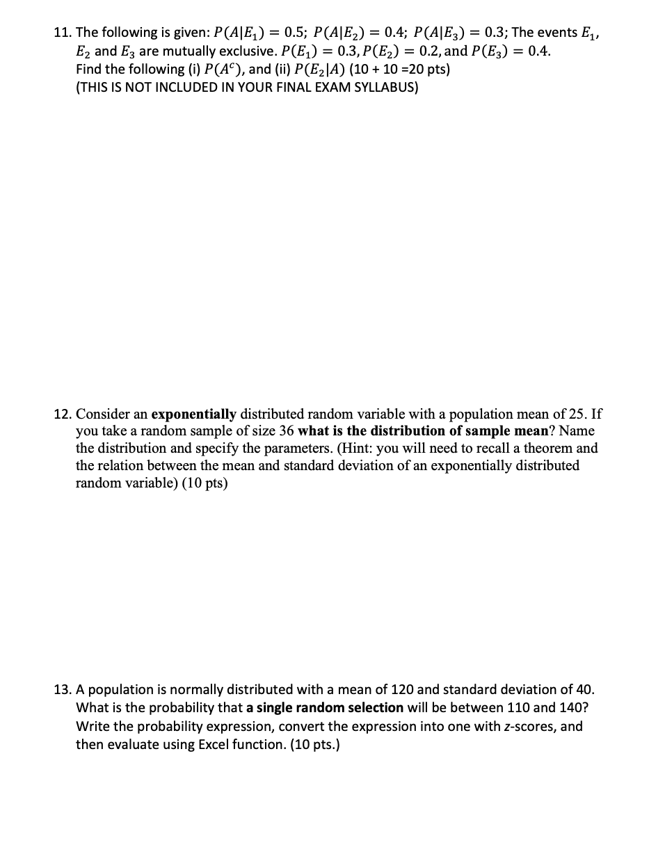 Solved 11. The following is given: | Chegg.com