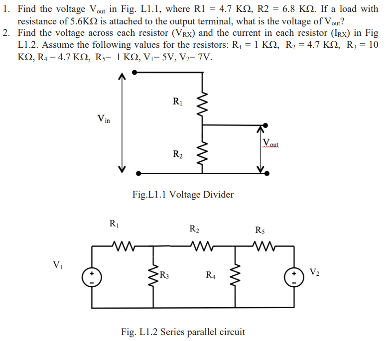 Solved ONLY SOLVE QUESTION 2Find the voltage across each | Chegg.com