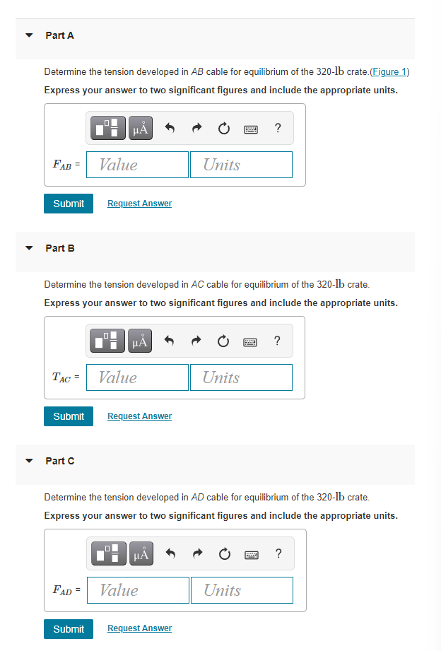Solved Figure 1 of 1 > 24 /3f/ B f2f1 CO 3 ft 6 6 ft A 4 ft | Chegg.com