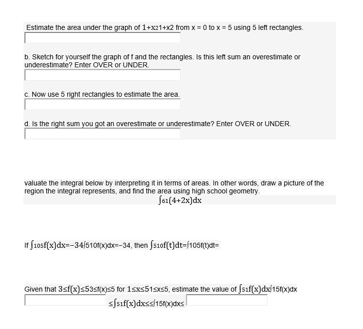 Solved 134f(x)-S54f(x)=ſbaf(x)[413f(x)-[45f(x)=ſabf(x) where | Chegg.com