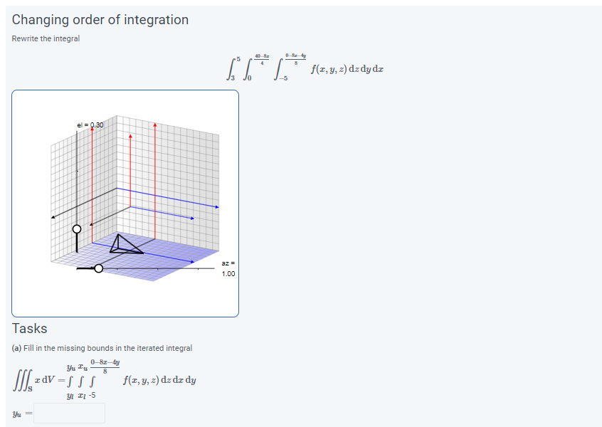 Solved Changing order of integration Rewrite the integral | Chegg.com